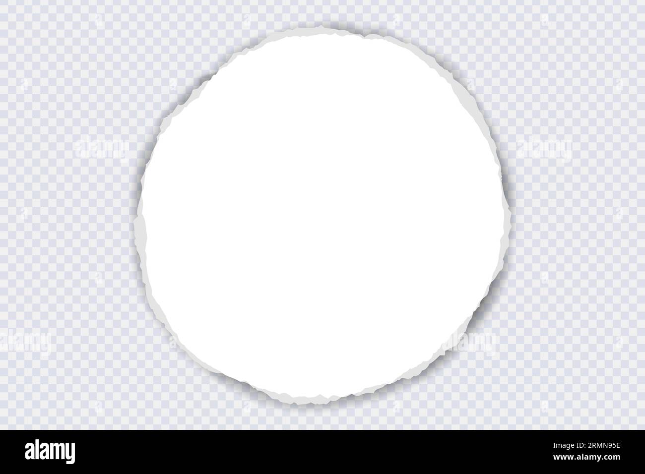 White round ripped paper with torn adges and soft shadow. Design ...
