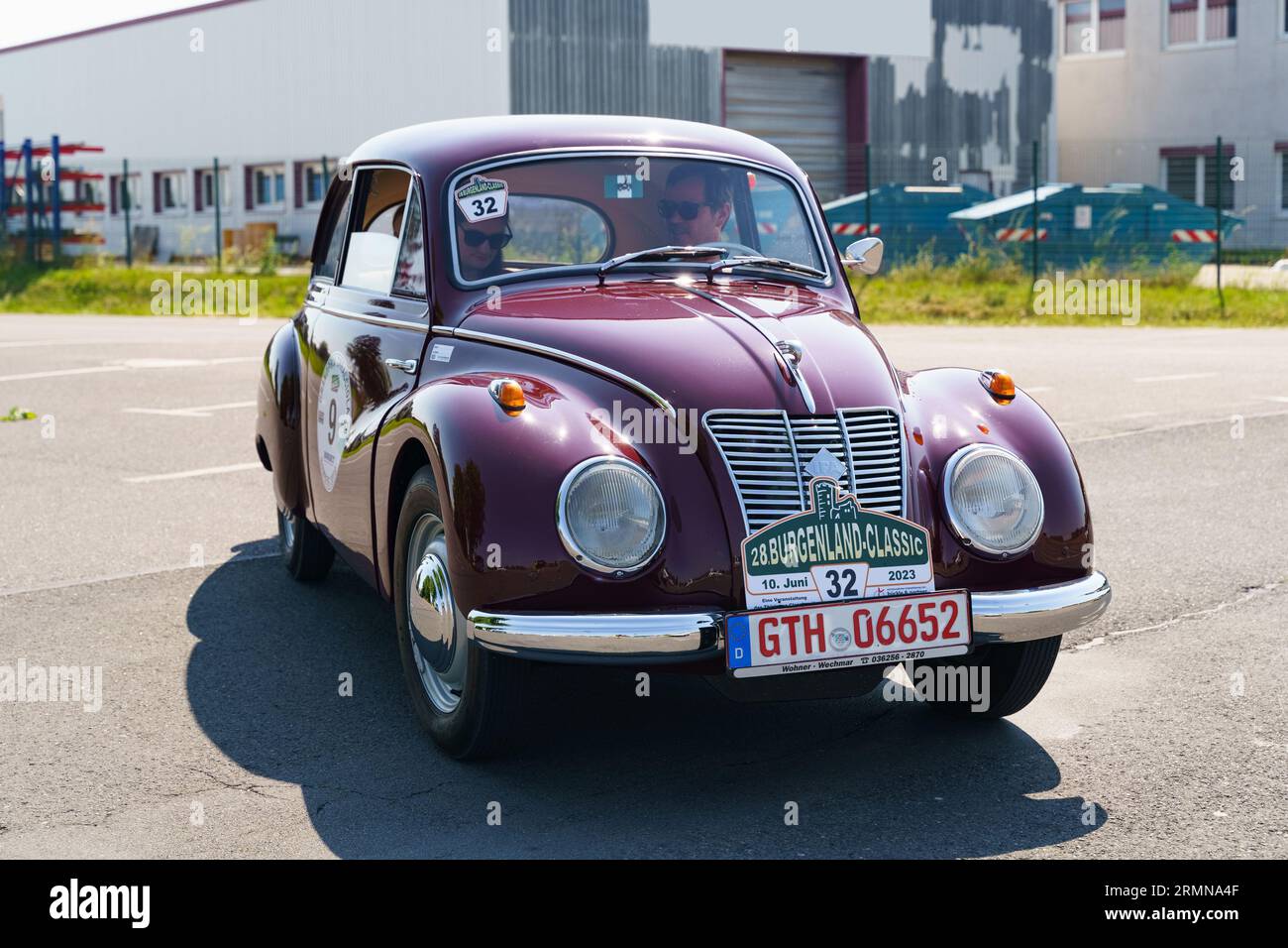 Waltershausen, Germany - June 10, 2023: A vintage IFA F9 stands in the ...