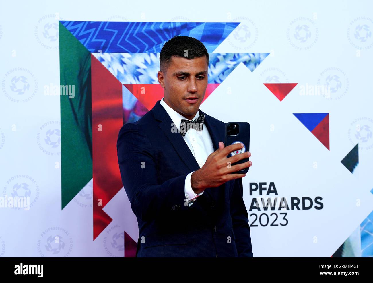 Rodri arrives for the 2023 PFA Awards at The Lowry, Manchester. Picture ...