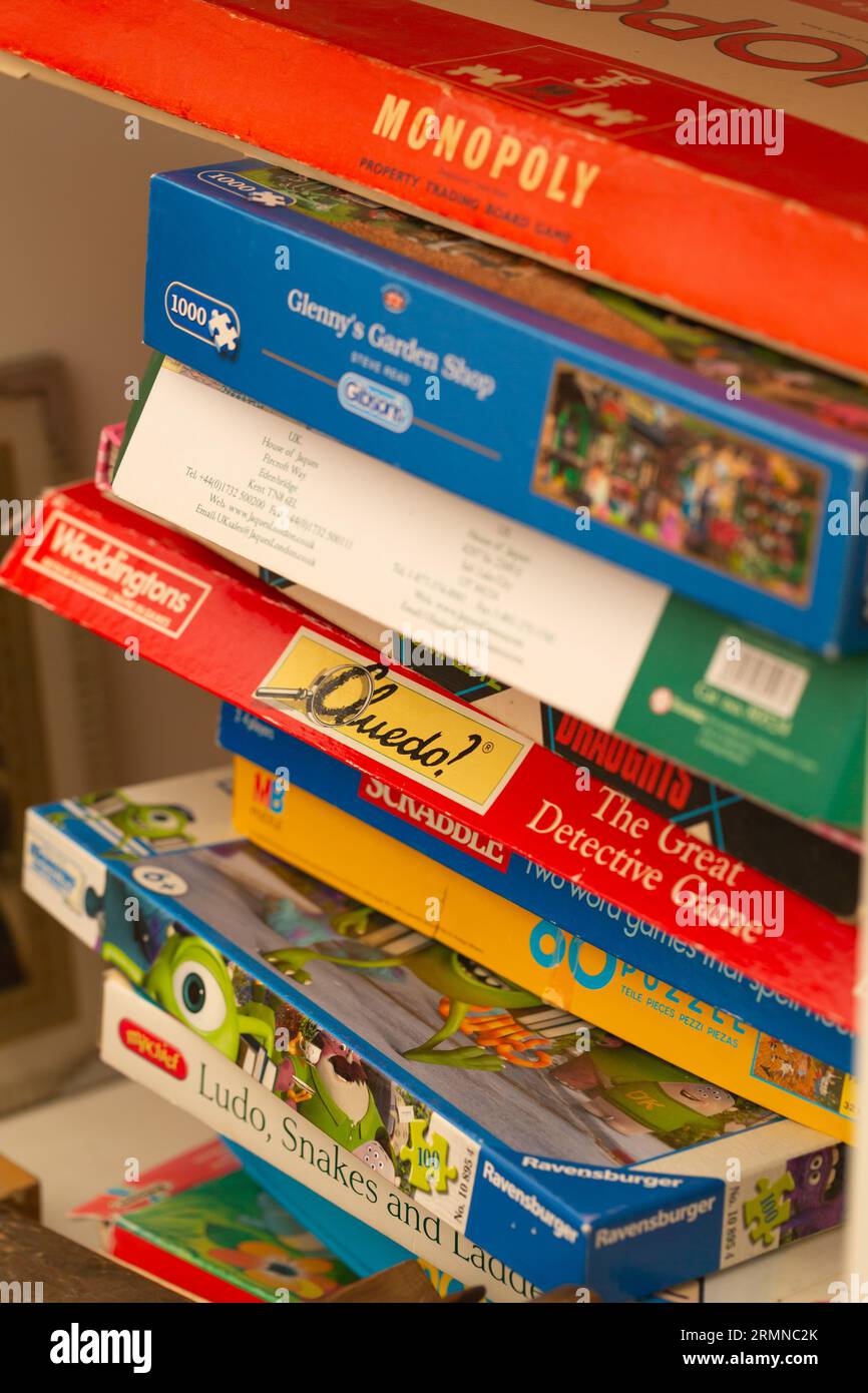 Stack Of Vintage Board Games
