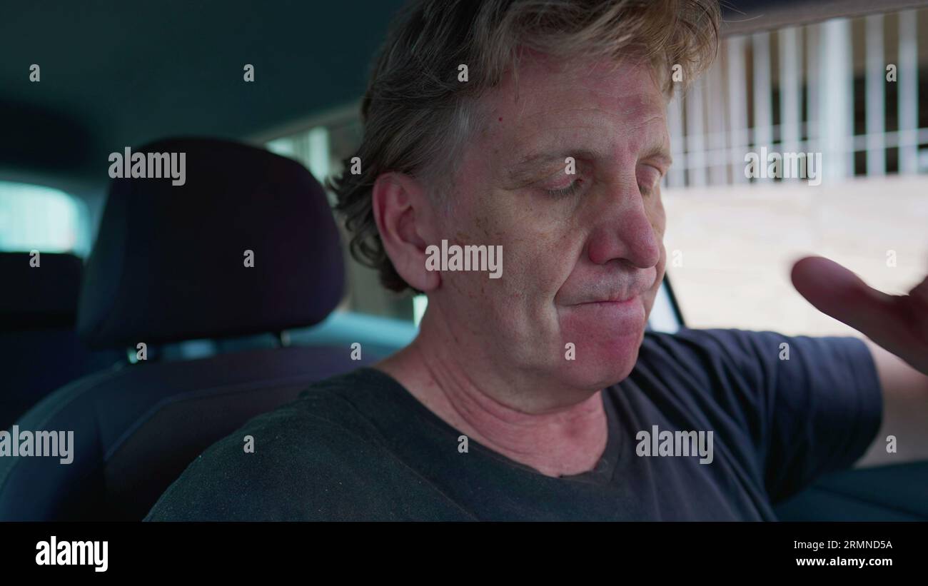 Preoccupied senior man in distress struggles with depression and ...