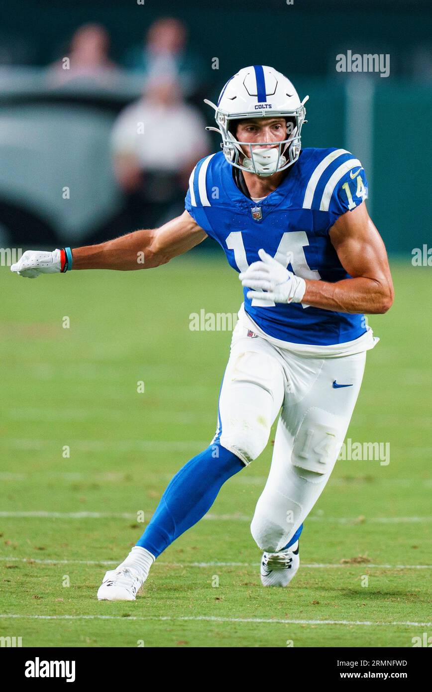 Indianapolis Colts wide receiver Alec Pierce (14) in action during the ...