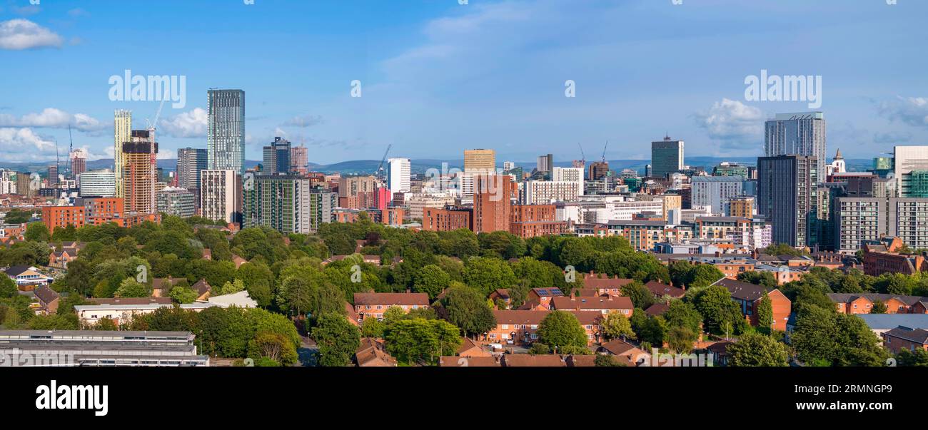 Manchester Cityscape, aerial image Stock Photo - Alamy