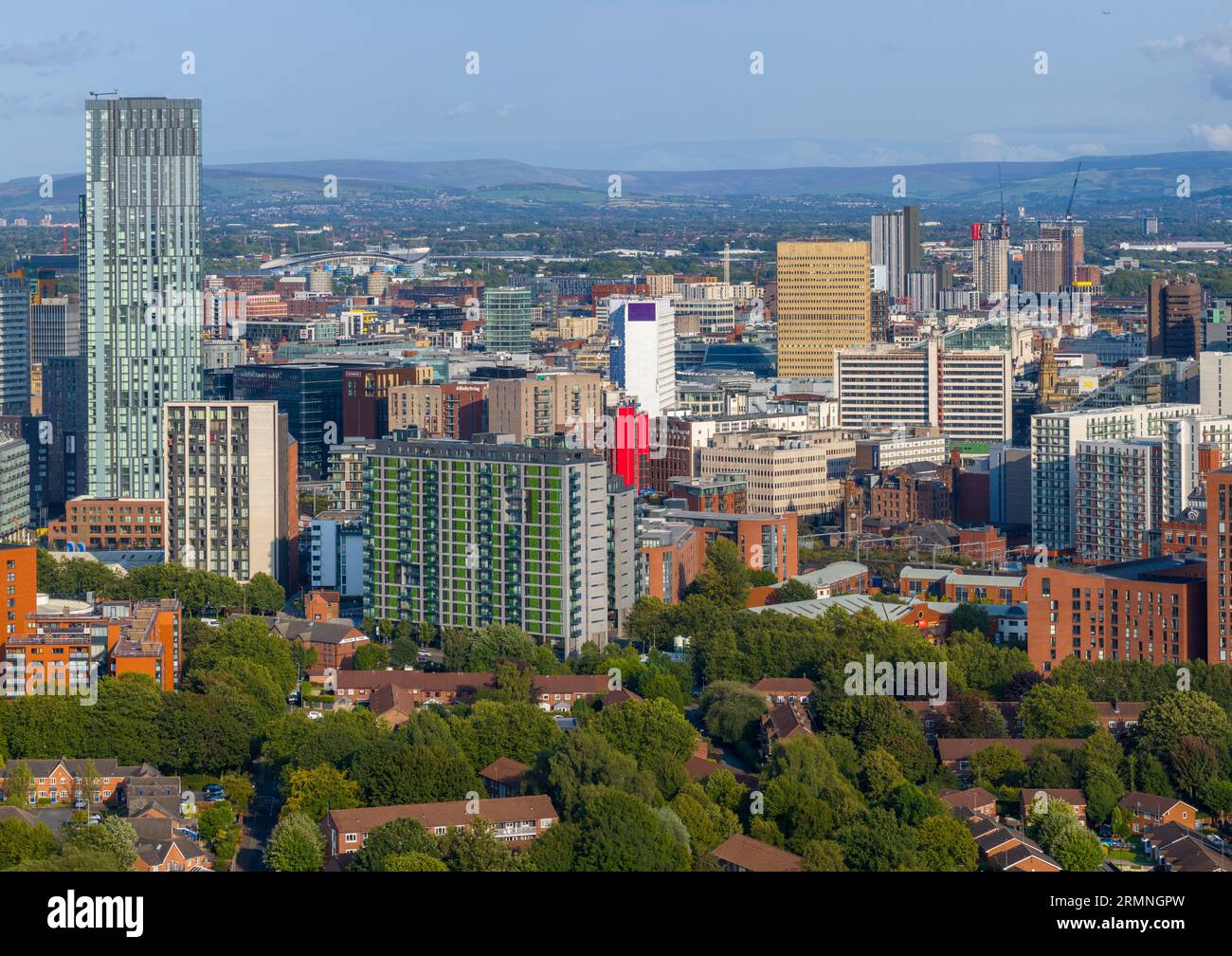 Aerial night view overhead skyscrapers hi-res stock photography and ...