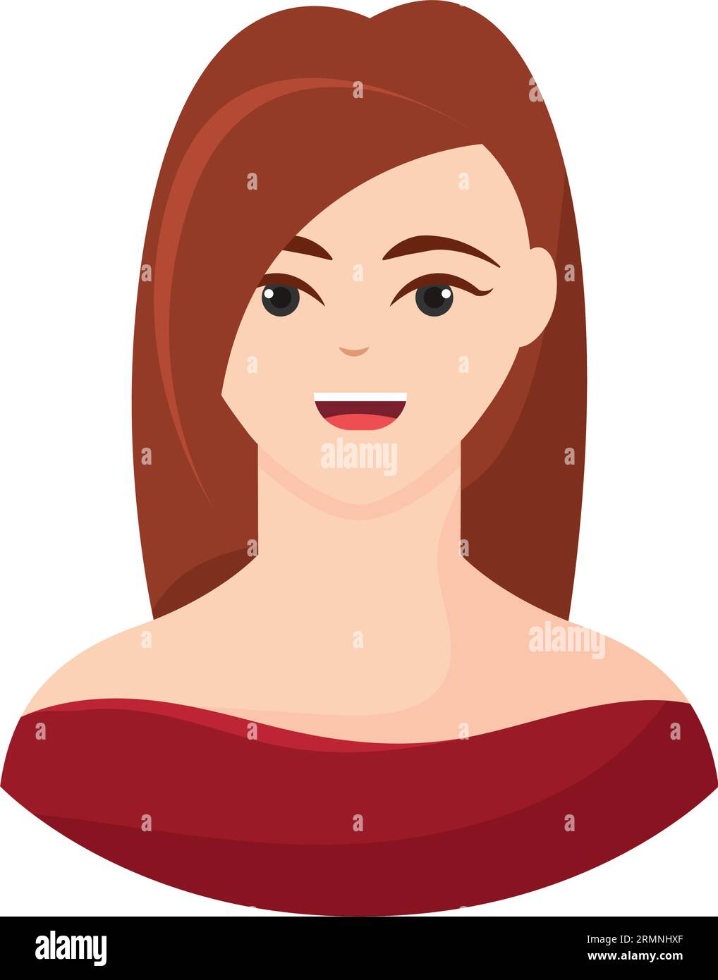 Isolated colored cute woman character avatar Vector Stock Vector Image ...