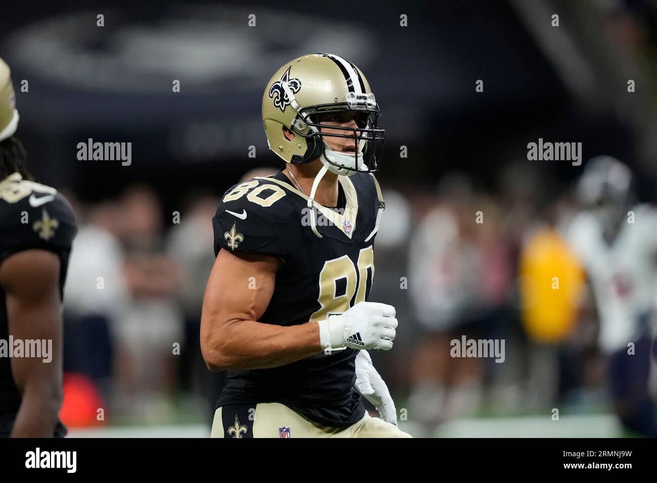 New Orleans Saints tight end Jimmy Graham (80) warms up before an NFL ...