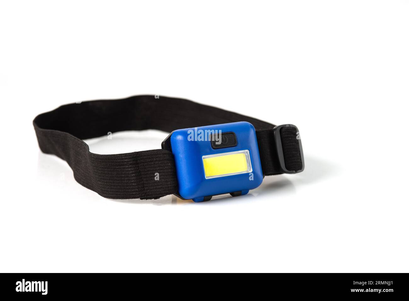 Head Torch flashlight on white background isolation. Light battery ...
