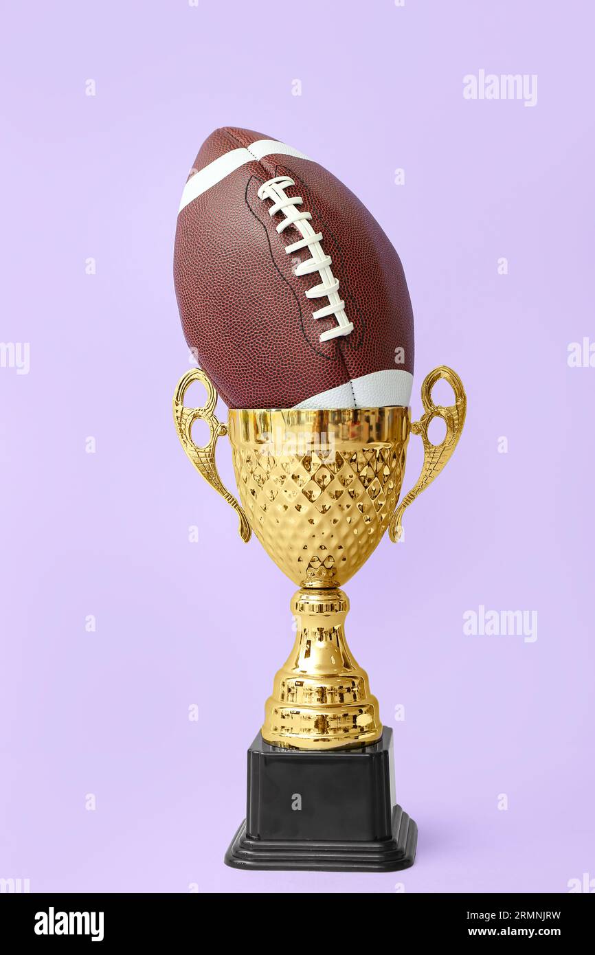 Golden rugby ball trophy hi-res stock photography and images - Alamy