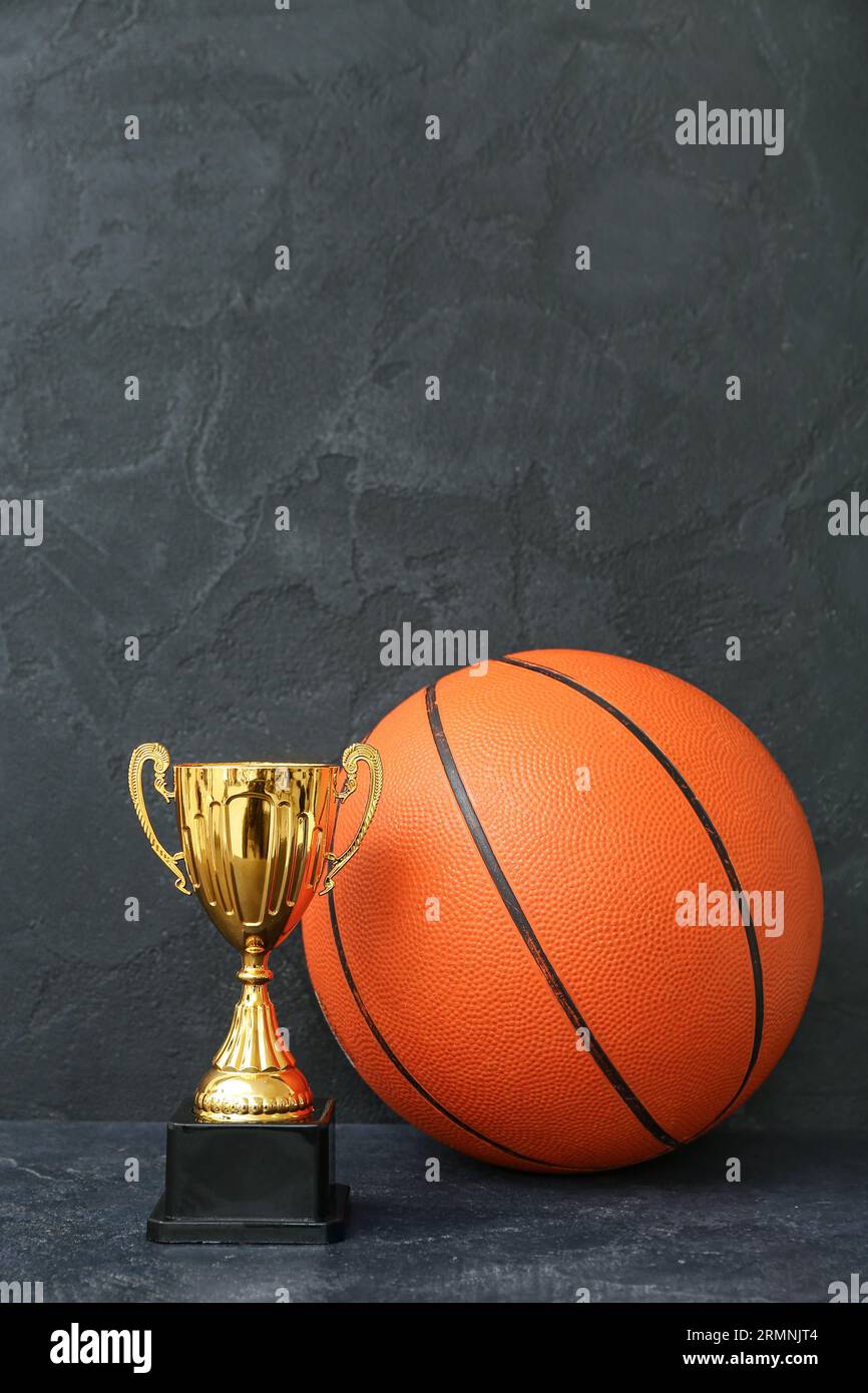 Gold cup winner basketball ball hi-res stock photography and images - Alamy