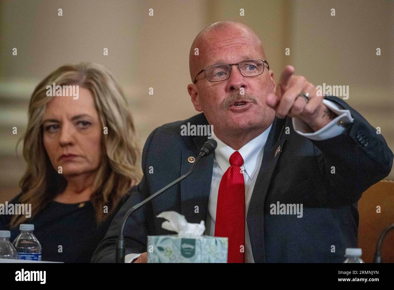 Darin Hoover, right, and Kelly Barnett parents of Marine Corps Staff ...