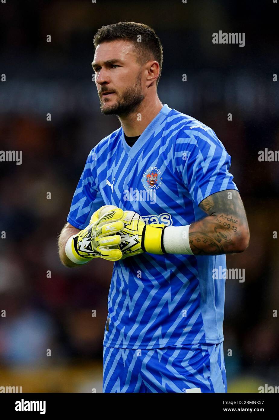 Blackpool goalkeeper Richard O'Donnell during the Carabao Cup second ...
