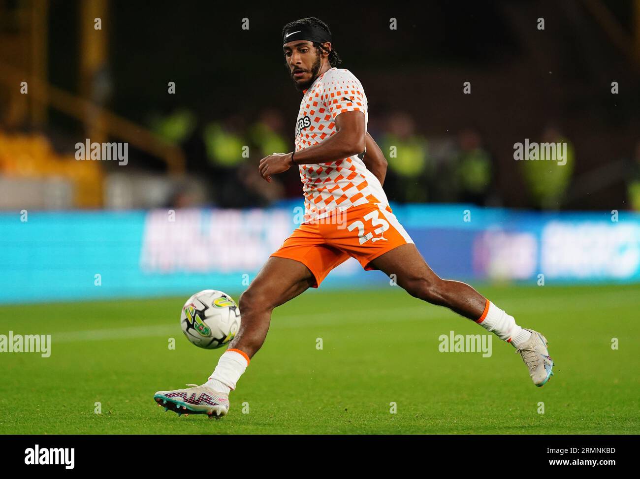 Blackpool’s Dominic Thompson in action during the Carabao Cup second ...