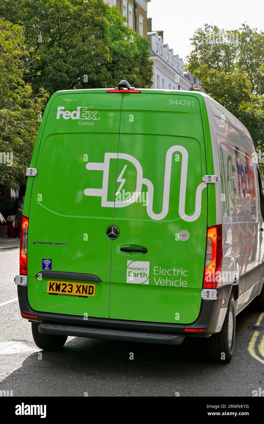 London, England, UK - 22 August 2023: Rear view of an electric zero ...