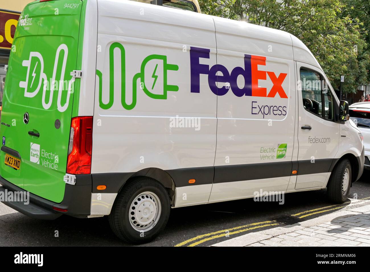 London, England, UK - 22 August 2023: Side view of an electric zero ...