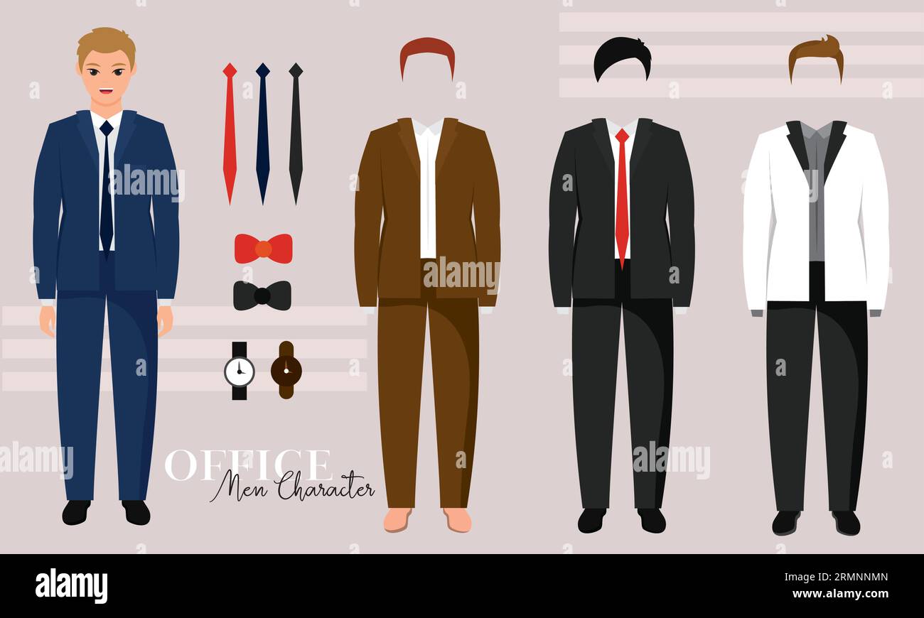Cute young businessman character asset Vector Stock Vector Image & Art ...