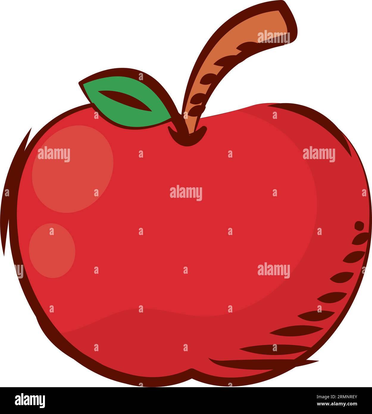 Isolated colored hand drawn apple icon Vector Stock Vector Image & Art ...