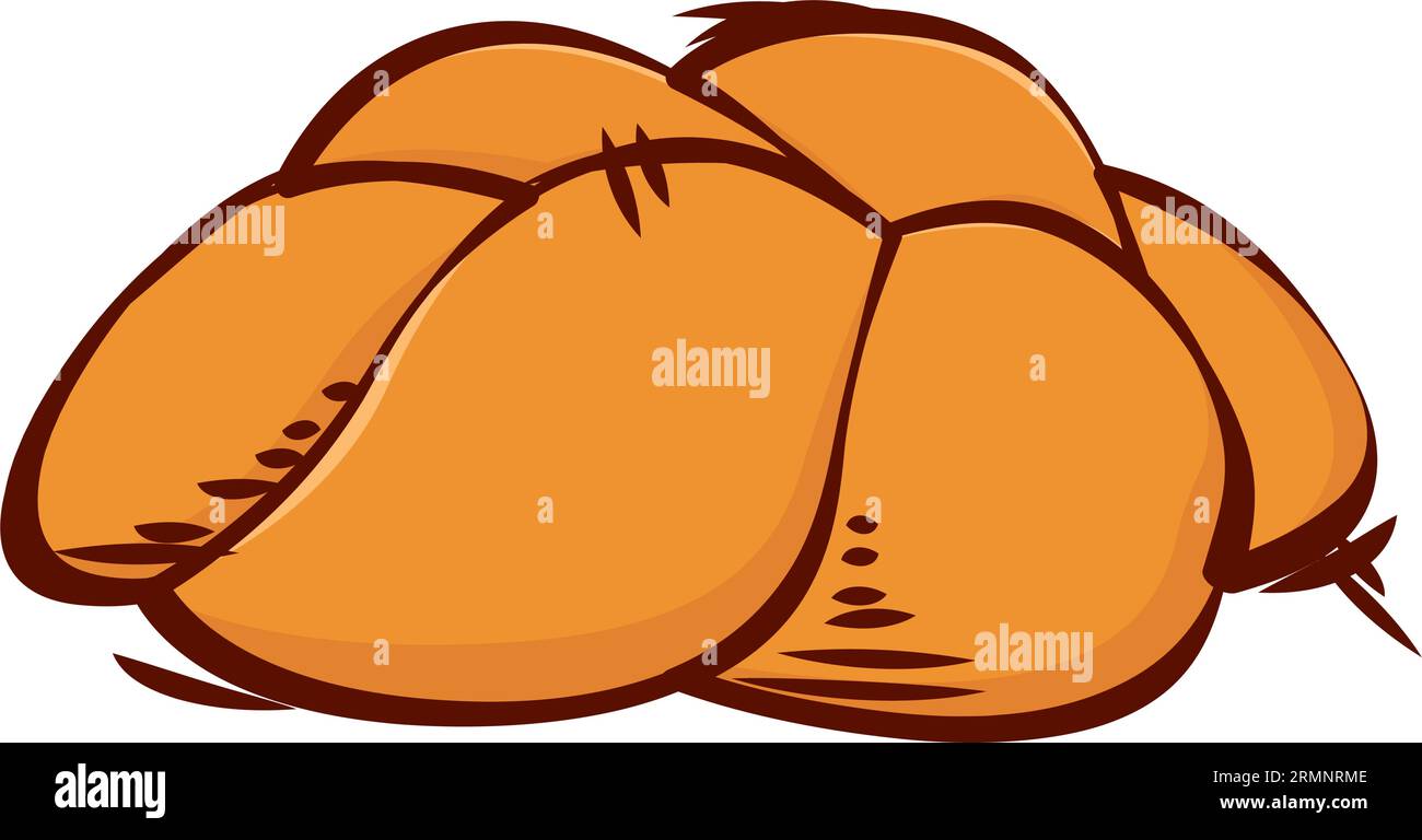 Isolated colored hand drawn sketch of a bread Vector Stock Vector Image ...