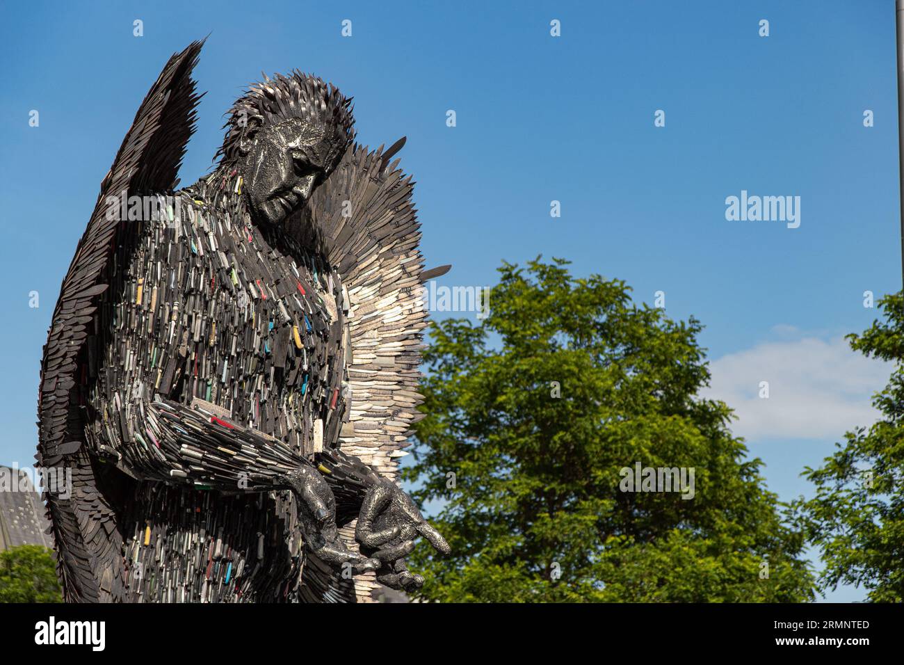 KNIFE ANGEL SCULPTURE Stock Photo - Alamy