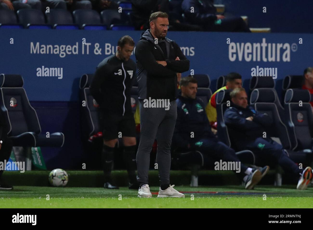 Bolton, UK. 26th Aug, 2023. Bolton Wanderers manager Ian Evatt during ...