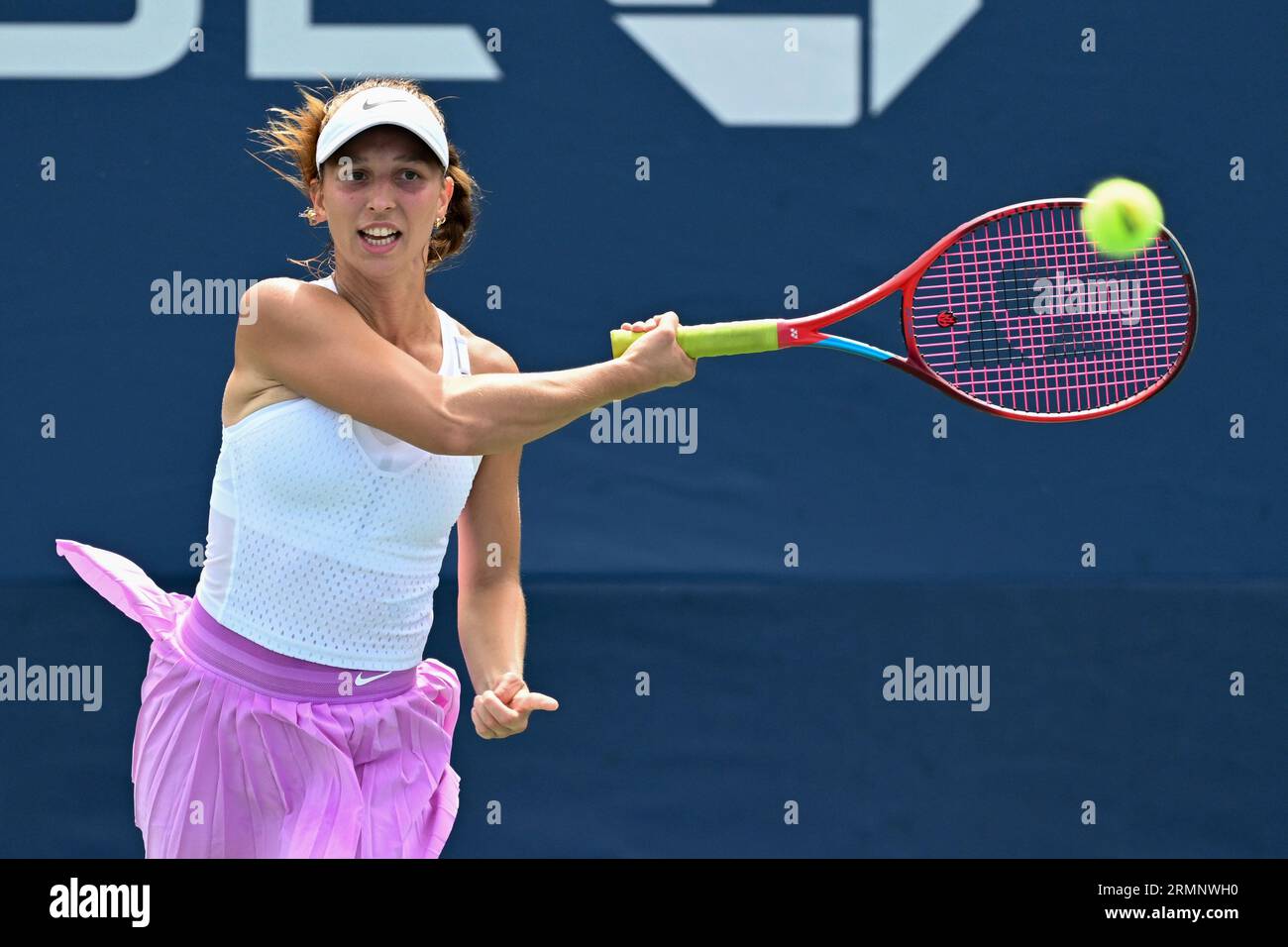 Tamara Korpatsch in action during a women's singles match at the 2023 ...