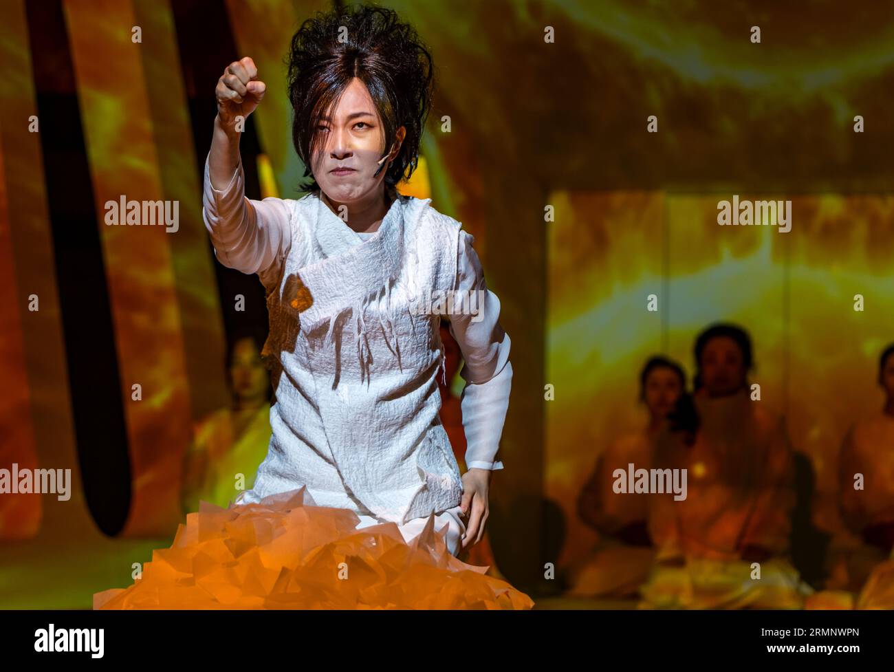 Scene from show Trojan Women Korean opera, Edinburgh Internationa ...