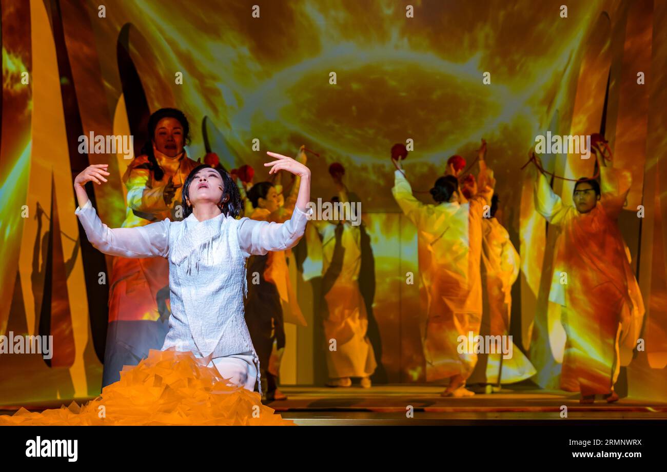 Scene from show Trojan Women Korean opera, Edinburgh Internationa ...
