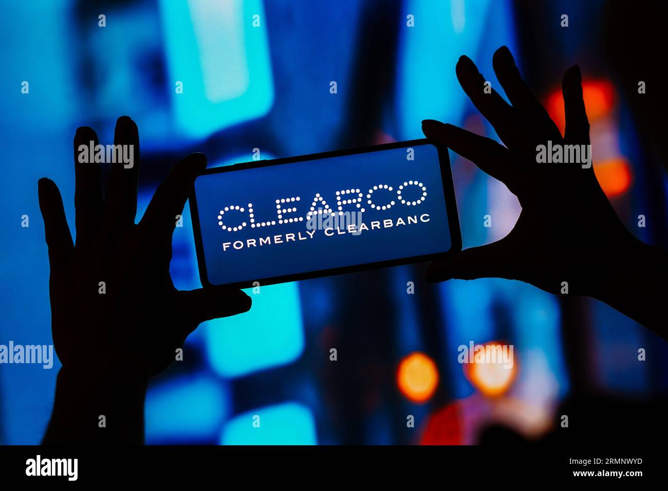 In this photo illustration, the Clearco logo seen displayed on a smartphone Stock Photo - Alamy