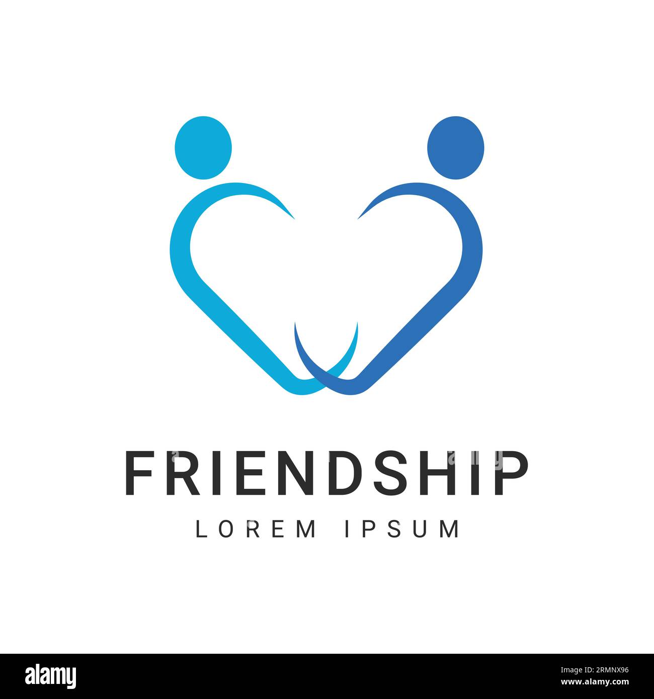 People Friendship Logo Design People Heart Logotype Stock Vector Image ...