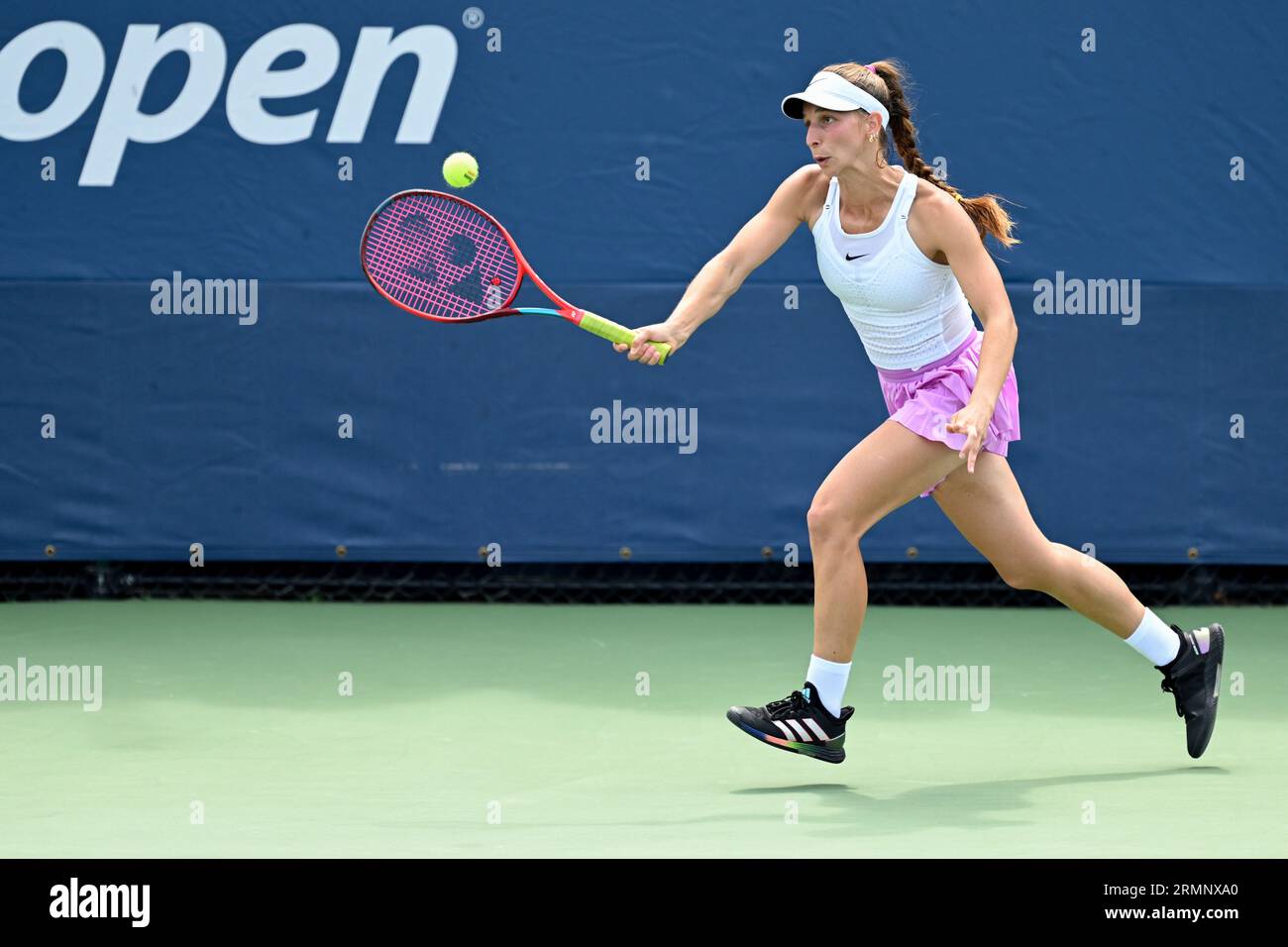 Tamara Korpatsch in action during a women's singles match at the 2023 ...