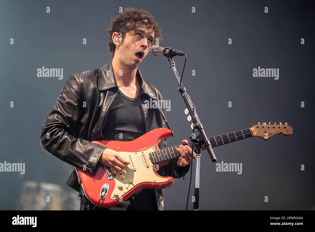Leeds, UK. Sunday 27 August 2023 Matty Healy from the English pop rock ...