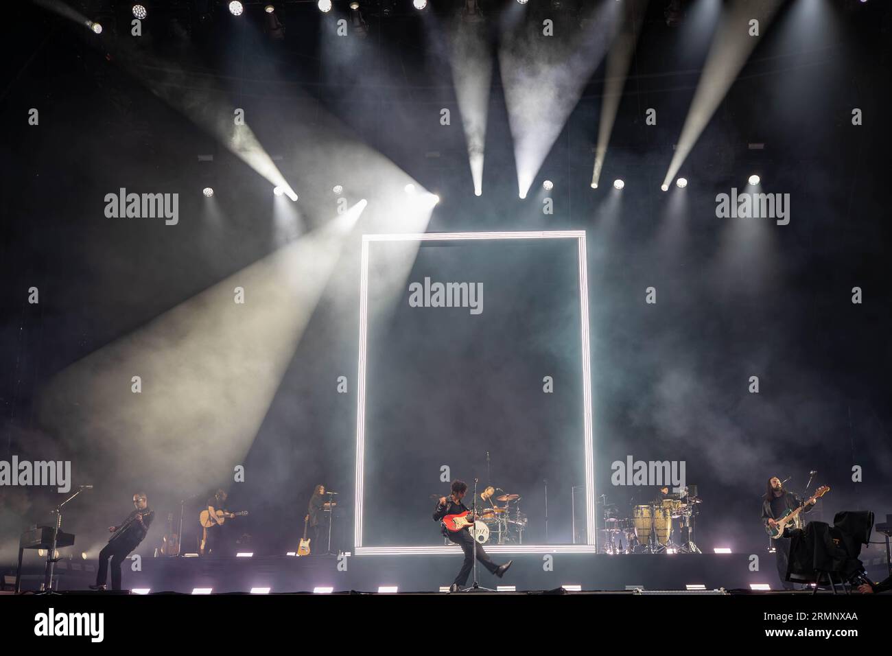 Leeds, UK. Sunday 27 August 2023 The English pop rock band The 1975 ...
