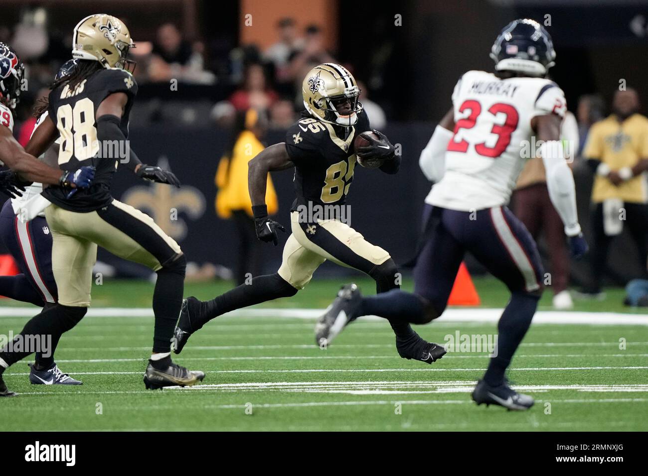 New Orleans Saints wide receiver Jontre Kirklin (85) carries in the ...