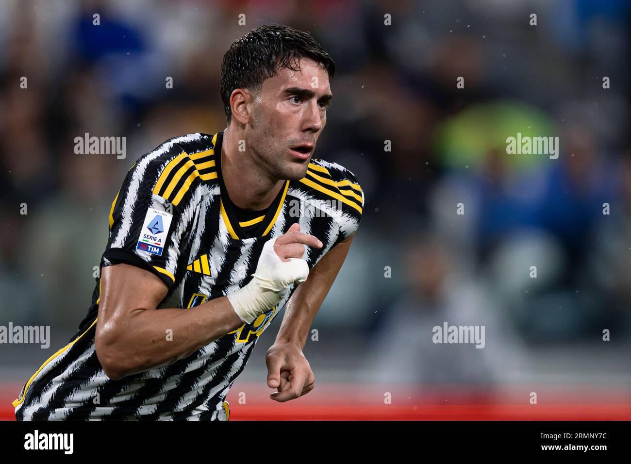 Dusan Vlahovic of Juventus FC celebrates after scoring a gola during ...