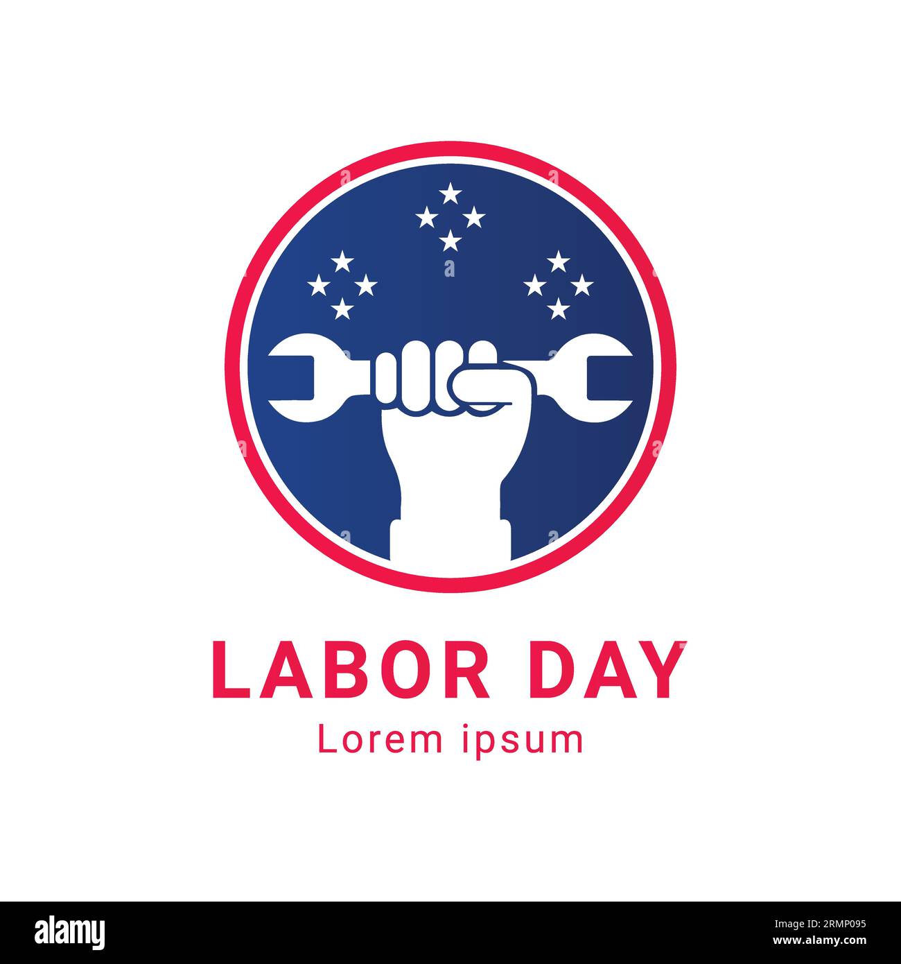 Labor Day Logo Design Labor Hand with Wrench Logotype Stock Vector ...