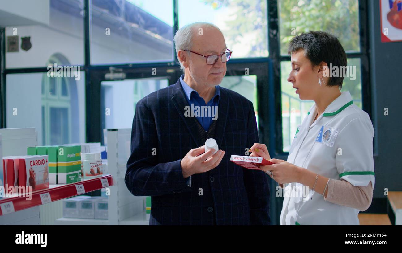 Asking pharmacist for cure hi-res stock photography and images - Alamy