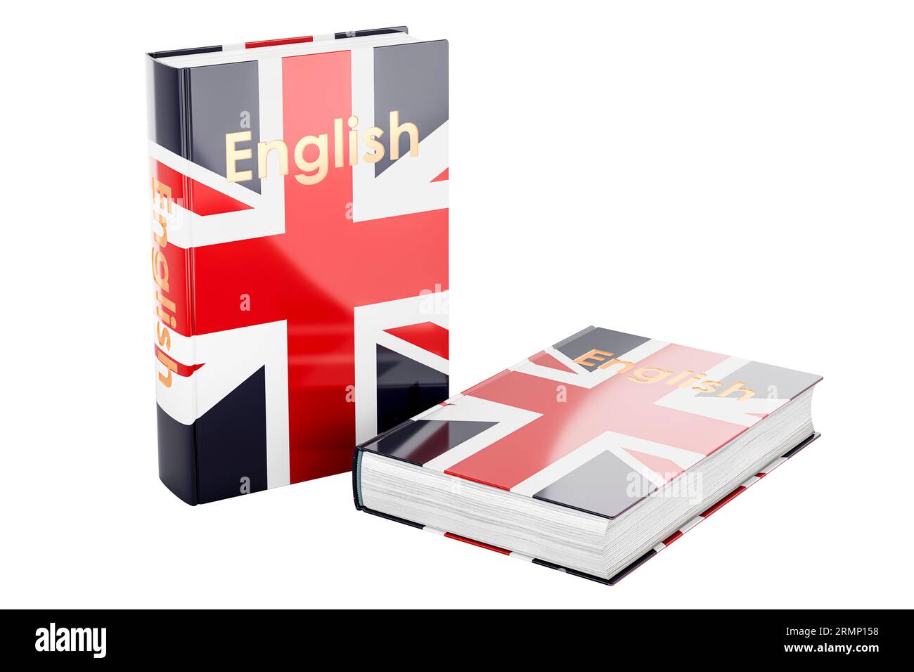 English language courses. English language textbooks, 3D rendering ...