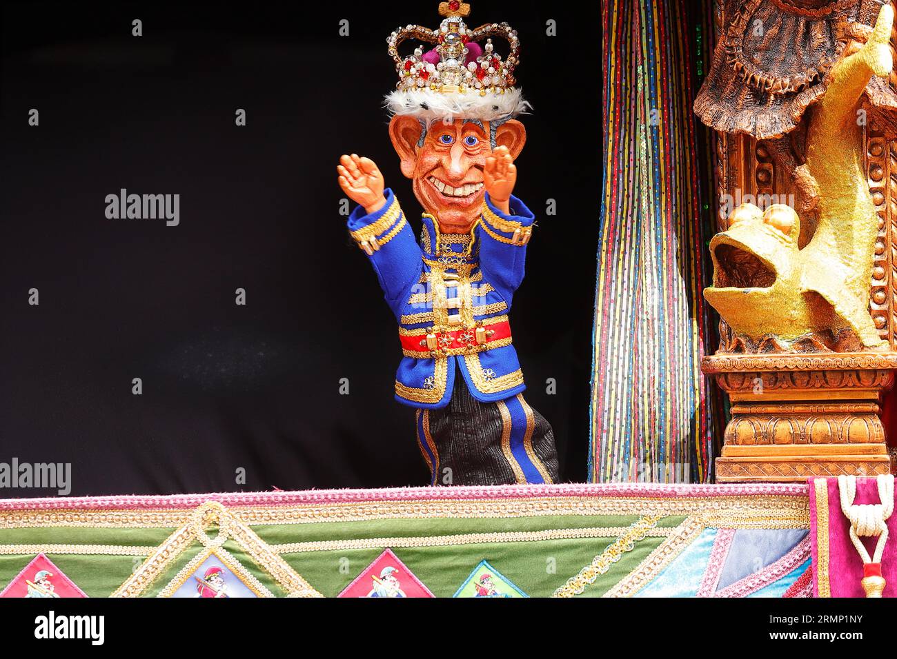 A Punch & Judy show featuring King Charles III character at The Heights ...