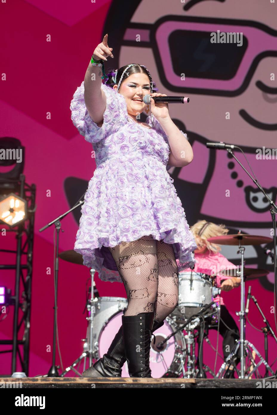 Mae Stephens performs at All Points East Festival, Victoria Park ...