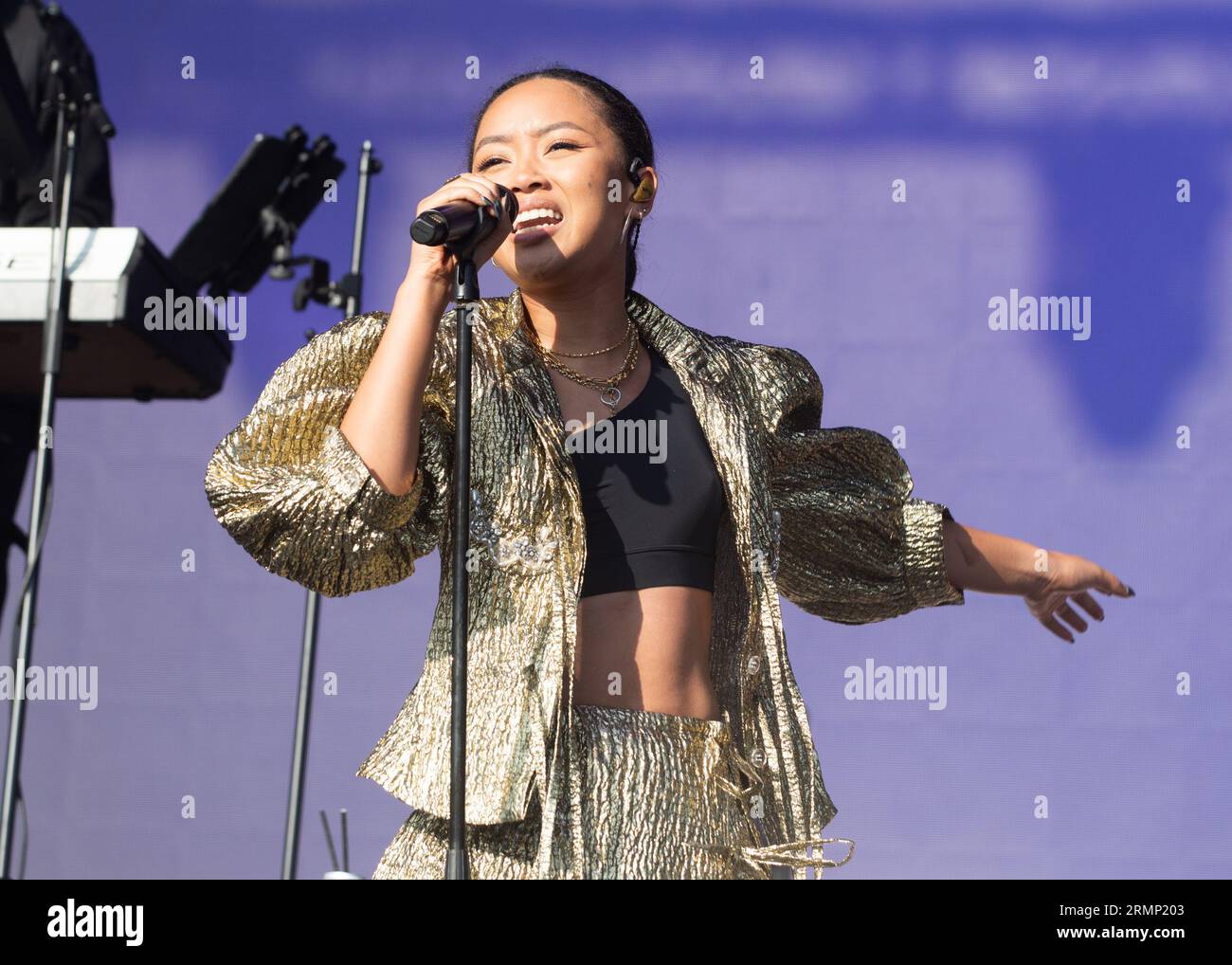 Griff performs at All Points East Festival, Victoria Park in London ...