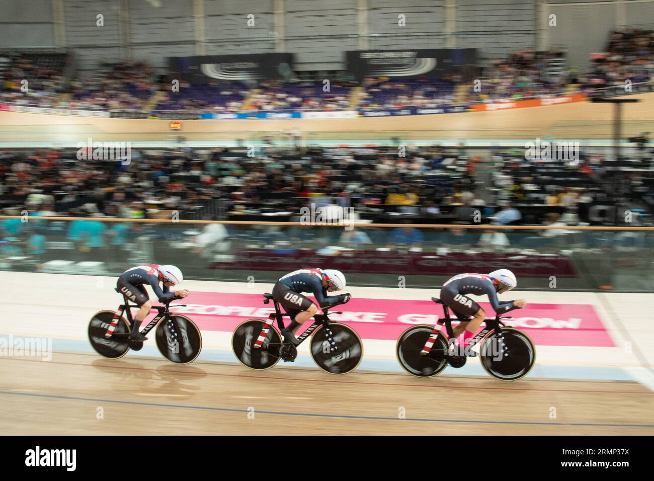 Jennifer Valente, Chloe Dygert and LIlly Williams of the US women's ...