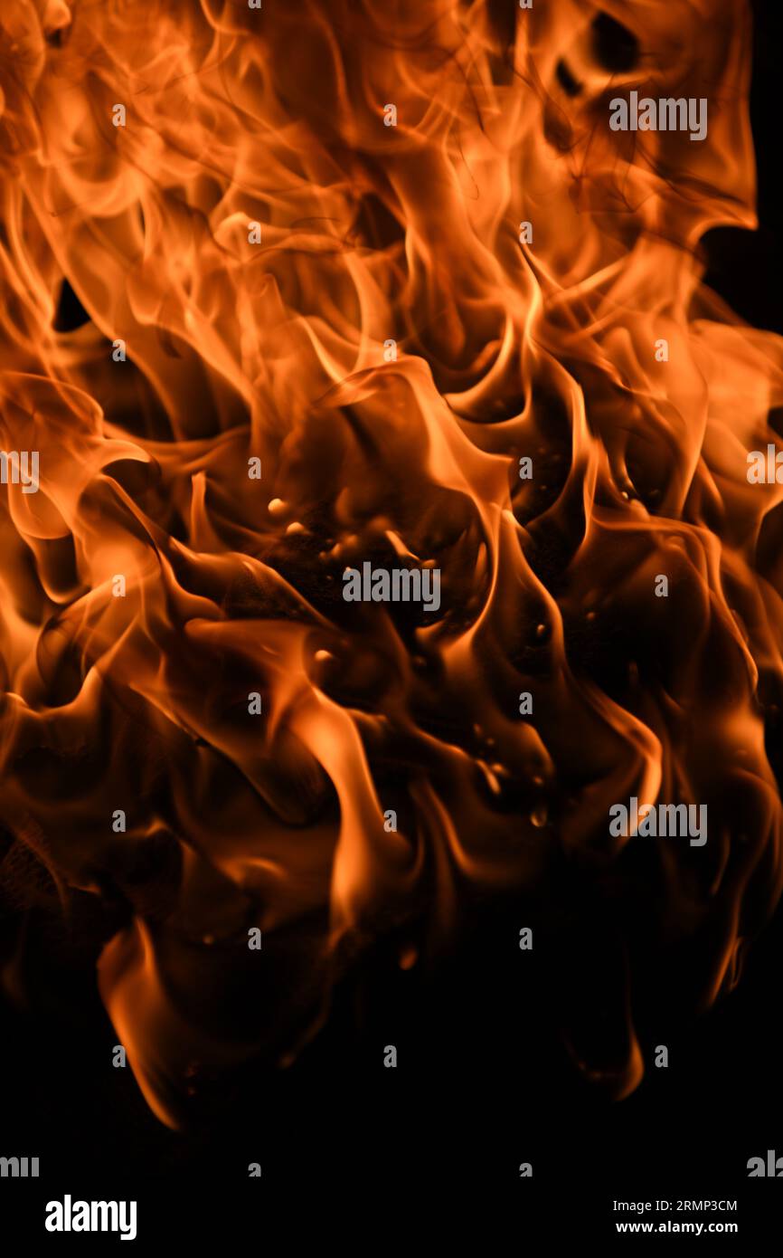 Blaze fire flame texture for banner background Stock Photo - Alamy