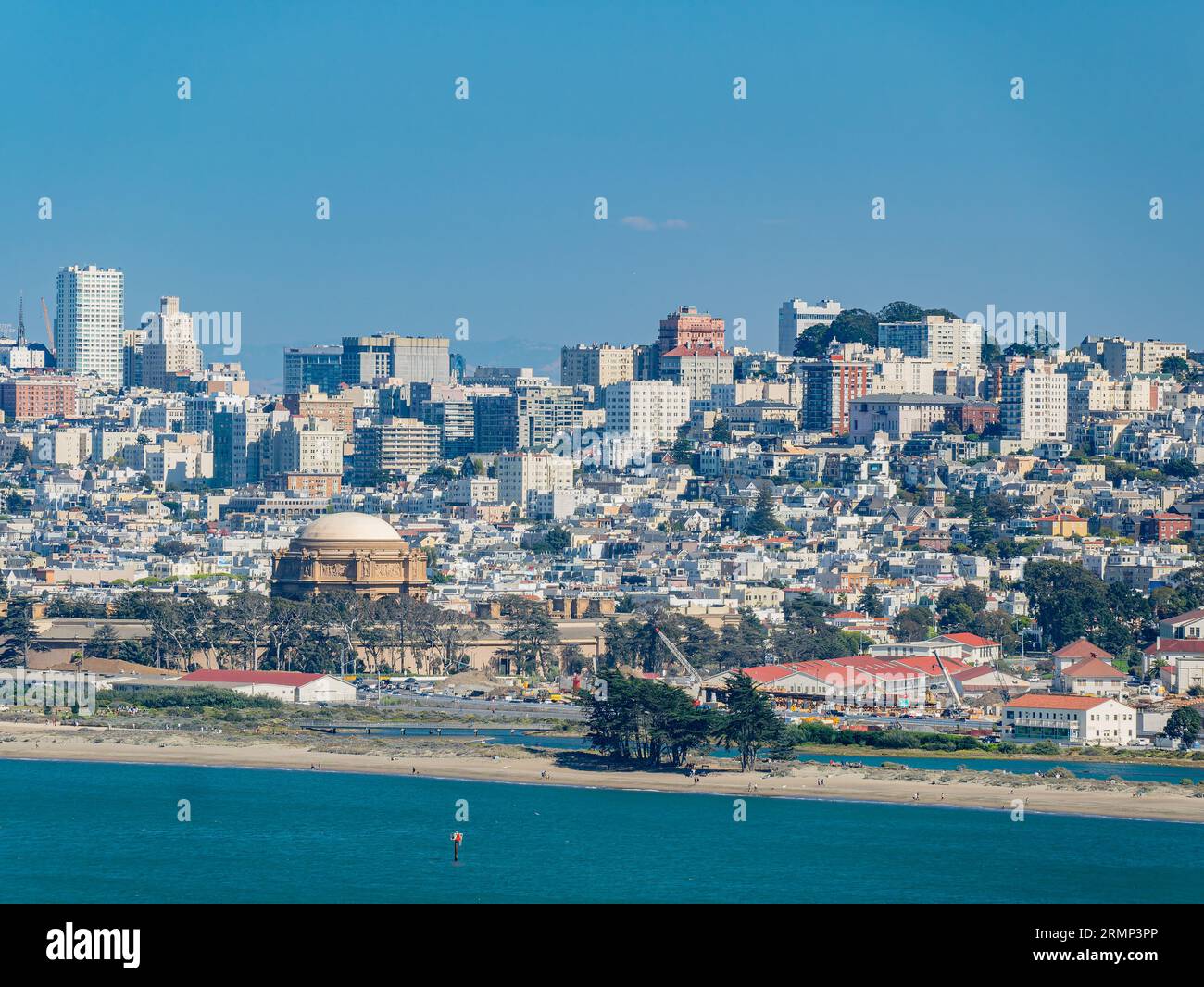 Sunny view of the cityscape, skyline with San Francisco Bay at San ...