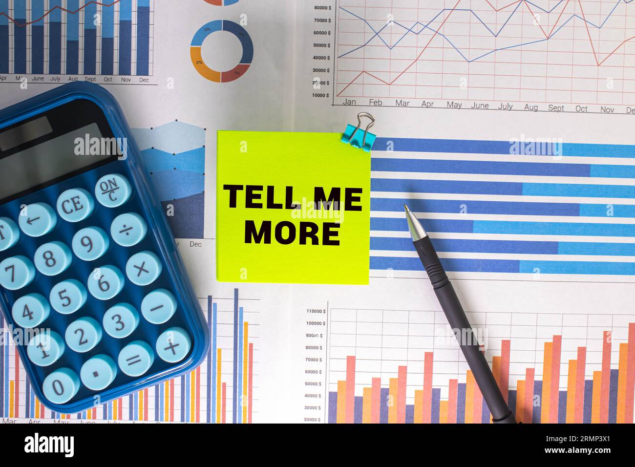 Tell me more symbol. Concept words Tell me more on wooden notebook ...