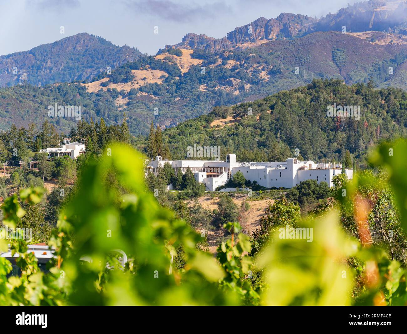 Sunny exterior view of Sterling Vineyards at San Francisco, California ...