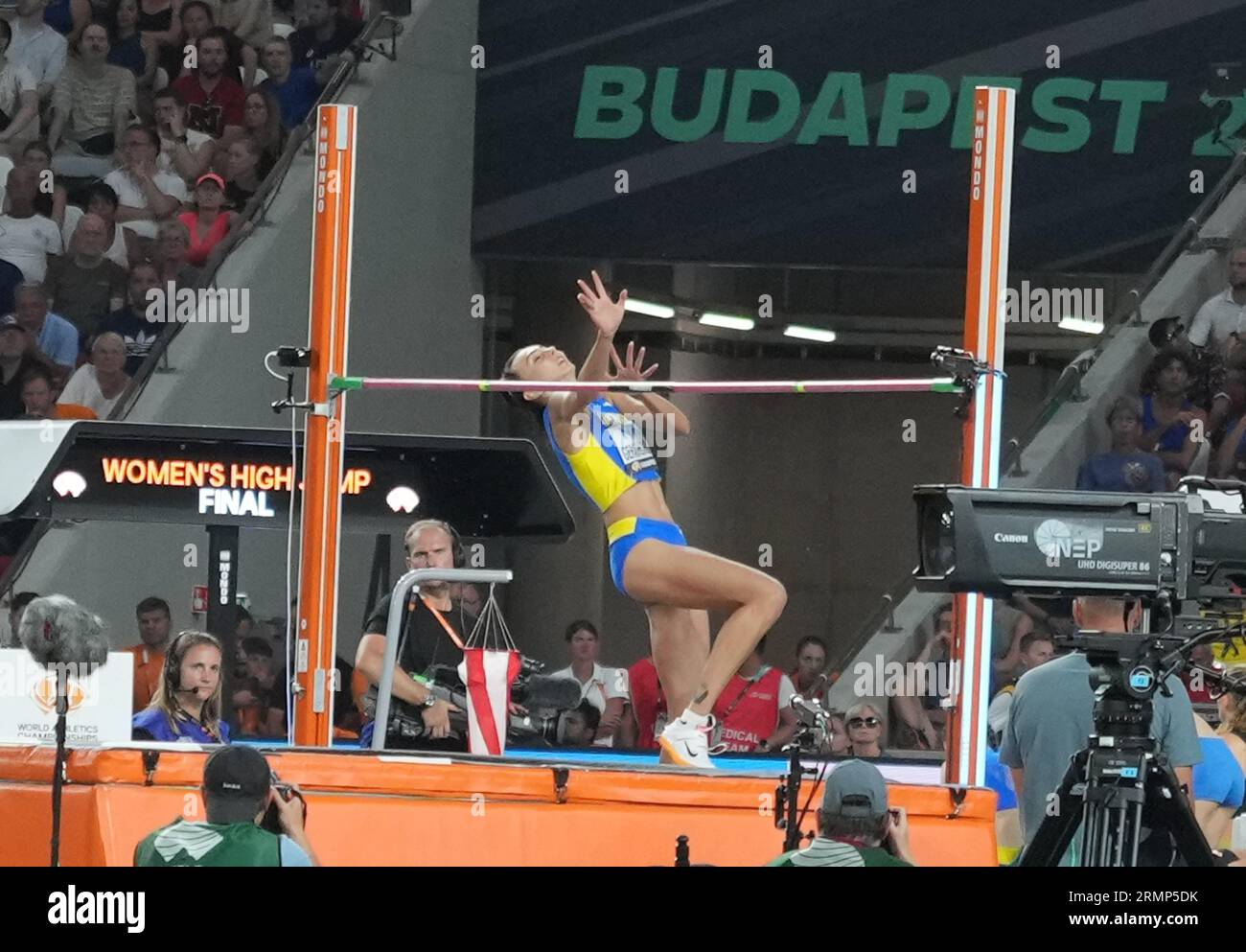 Yaroslava MAHUCHIKH of UKR Final HIGH JUMP during the World Athletics Championships 2023 on ...