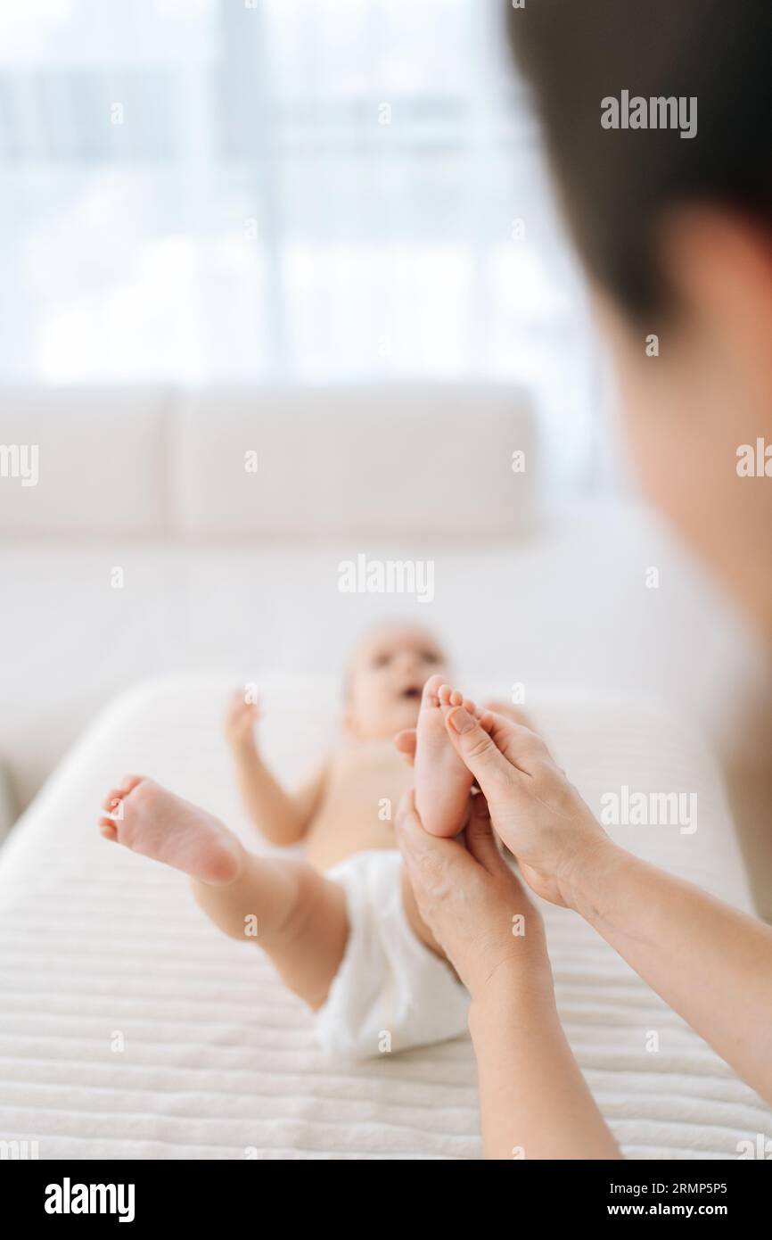 Girl touching boy leg hi-res stock photography and images - Alamy