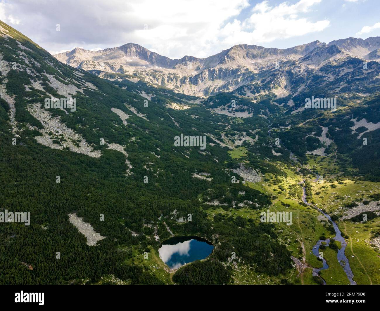 Amazing Aerial view of Pirin Mountain near Banderitsa River, Bulgaria ...