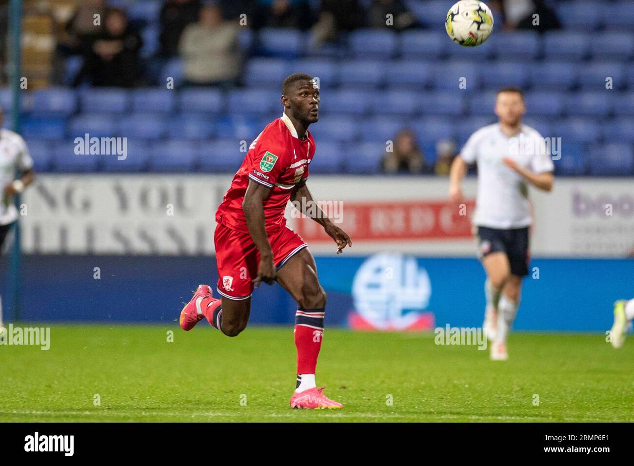 Emmanuel Latte Lath #9 of Middlesbrough F.C in action during the ...