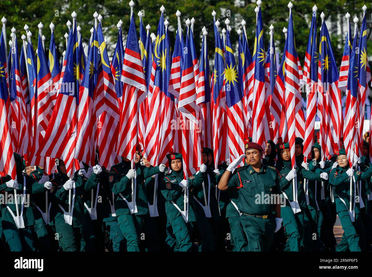 Kuala Lumpur, Malaysia. 29th Aug, 2023. Malaysian students carry ...