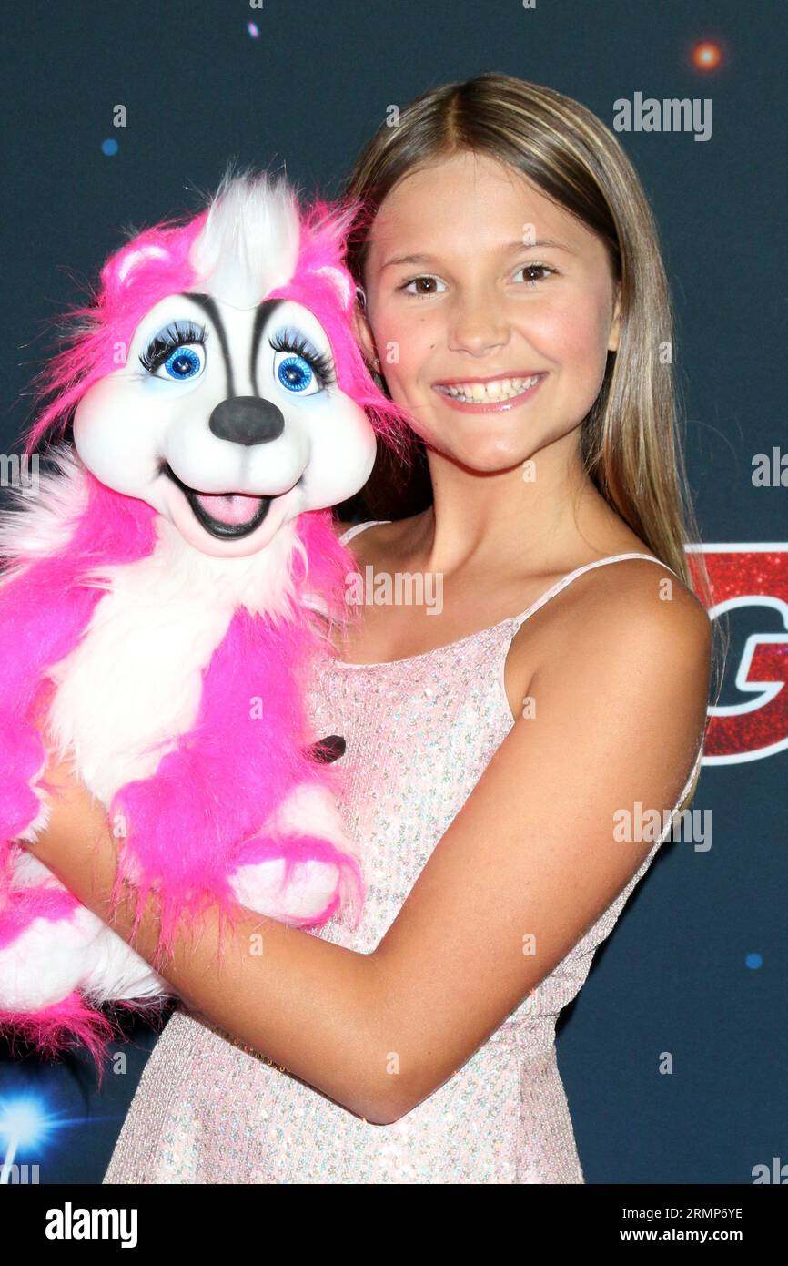 LOS ANGELES - AUG 22: Brynn Cummings at the America's Got Talent Season 18 Live Show Red Carpet ...